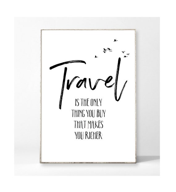 TRAVEL Art Print Poster Picture Typography Saying Writing - Etsy