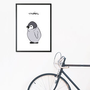 MOIN Art Print Poster Image Typography Baby Penguin - Etsy