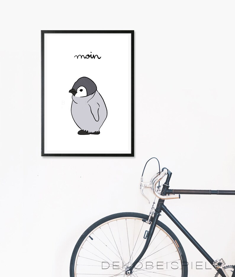 MOIN Art Print Poster Image Typography Baby Penguin - Etsy