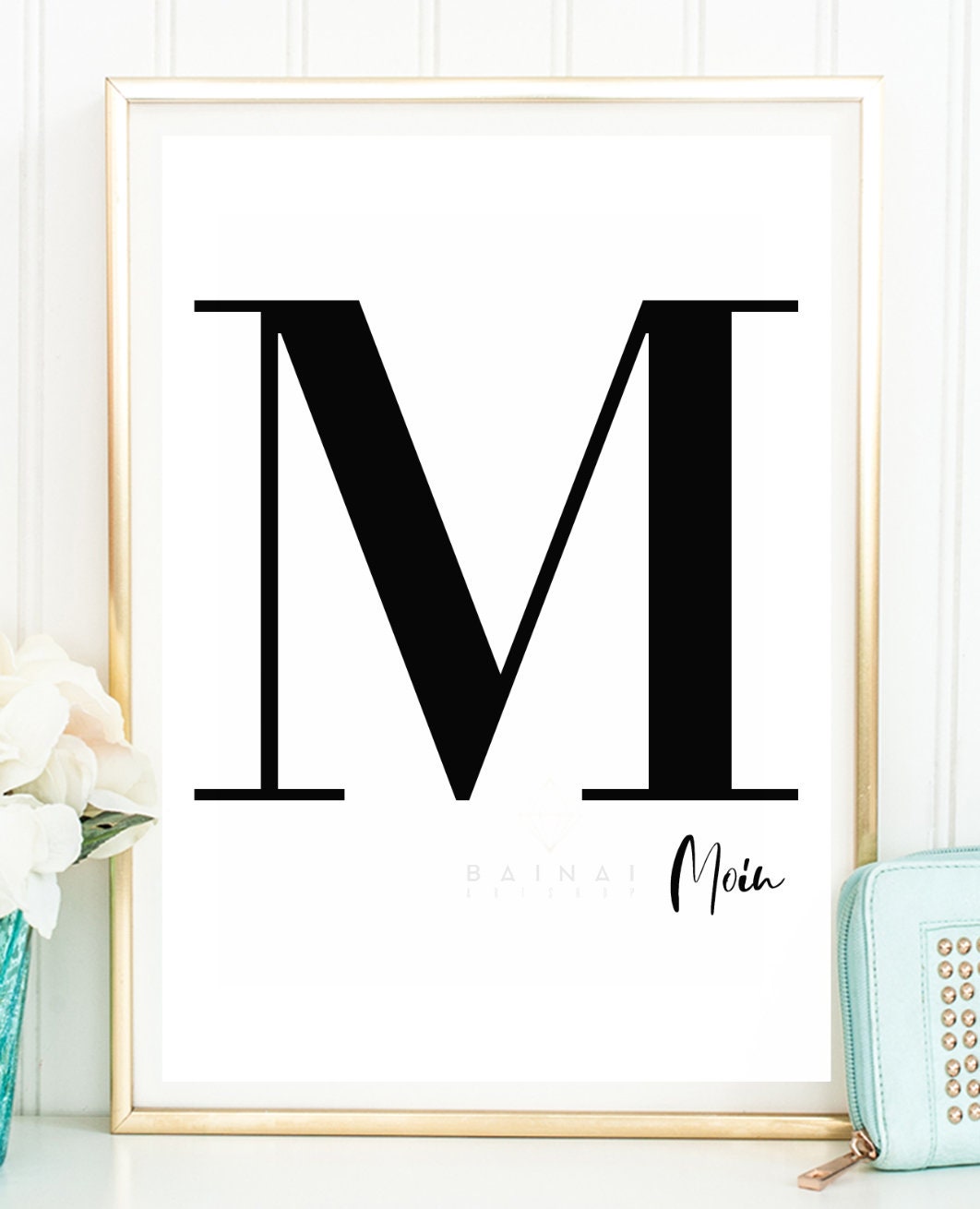 M: MOIN Art Print Poster Picture Typography Letter M Block | Etsy