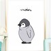 MOIN Art Print Poster Image Typography Baby Penguin - Etsy