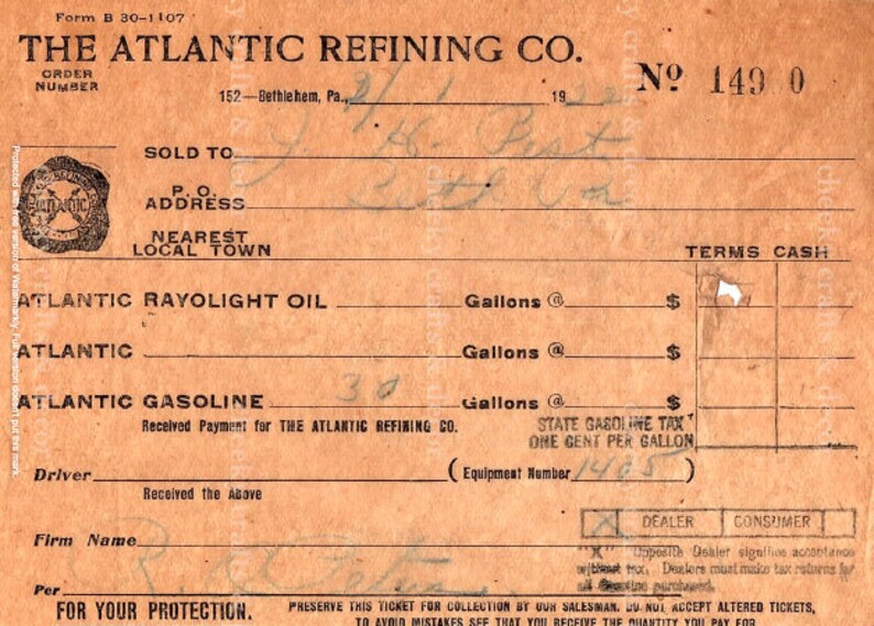 Vintage 1920's Receipts - Ephemera ((DIGITAL Download ONLY)) - Etsy