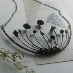 Forest Botanical Nature Jewelry Magic Mushrooms Necklace, Witchy Vibes ...