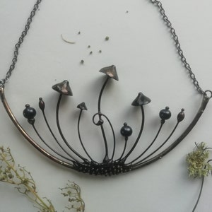 Forest Botanical Nature Jewelry Magic Mushrooms Necklace, Witchy Vibes ...