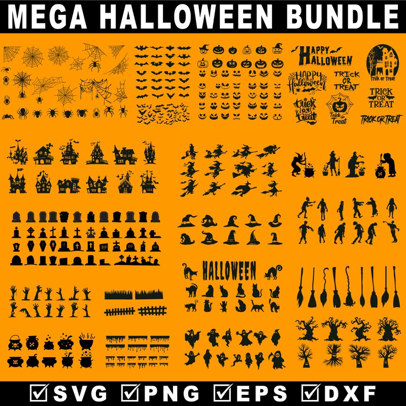 Halloween Vector Bundle - Etsy