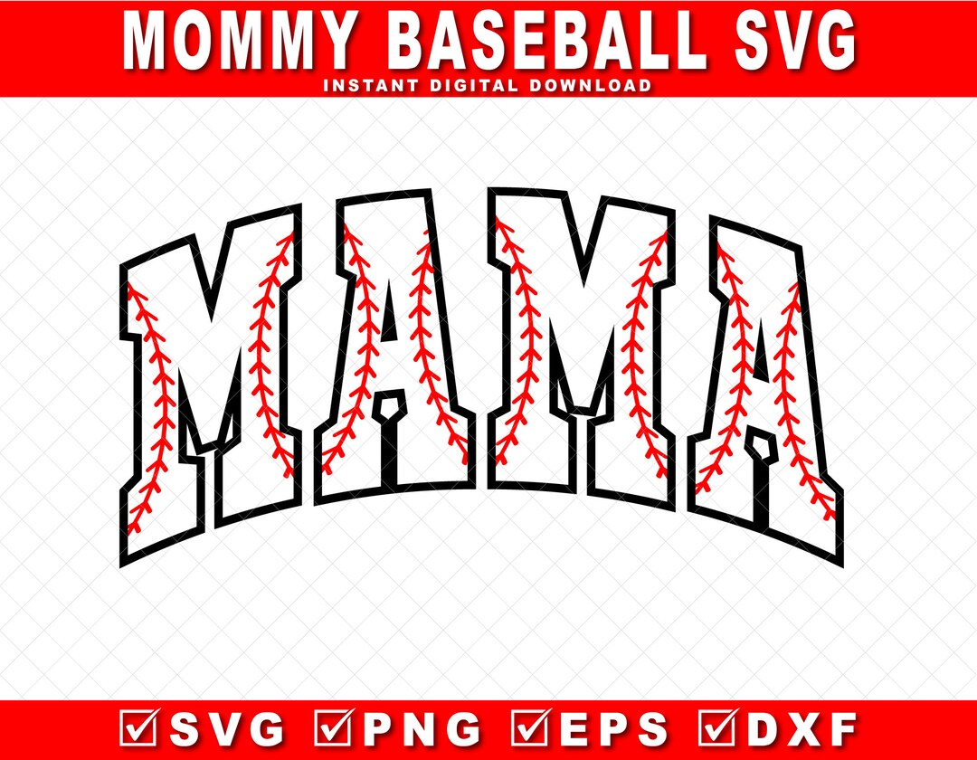 Baseball Stitches Mama SVG, Mommy Baseball Script SVG Baseball Mommy ...