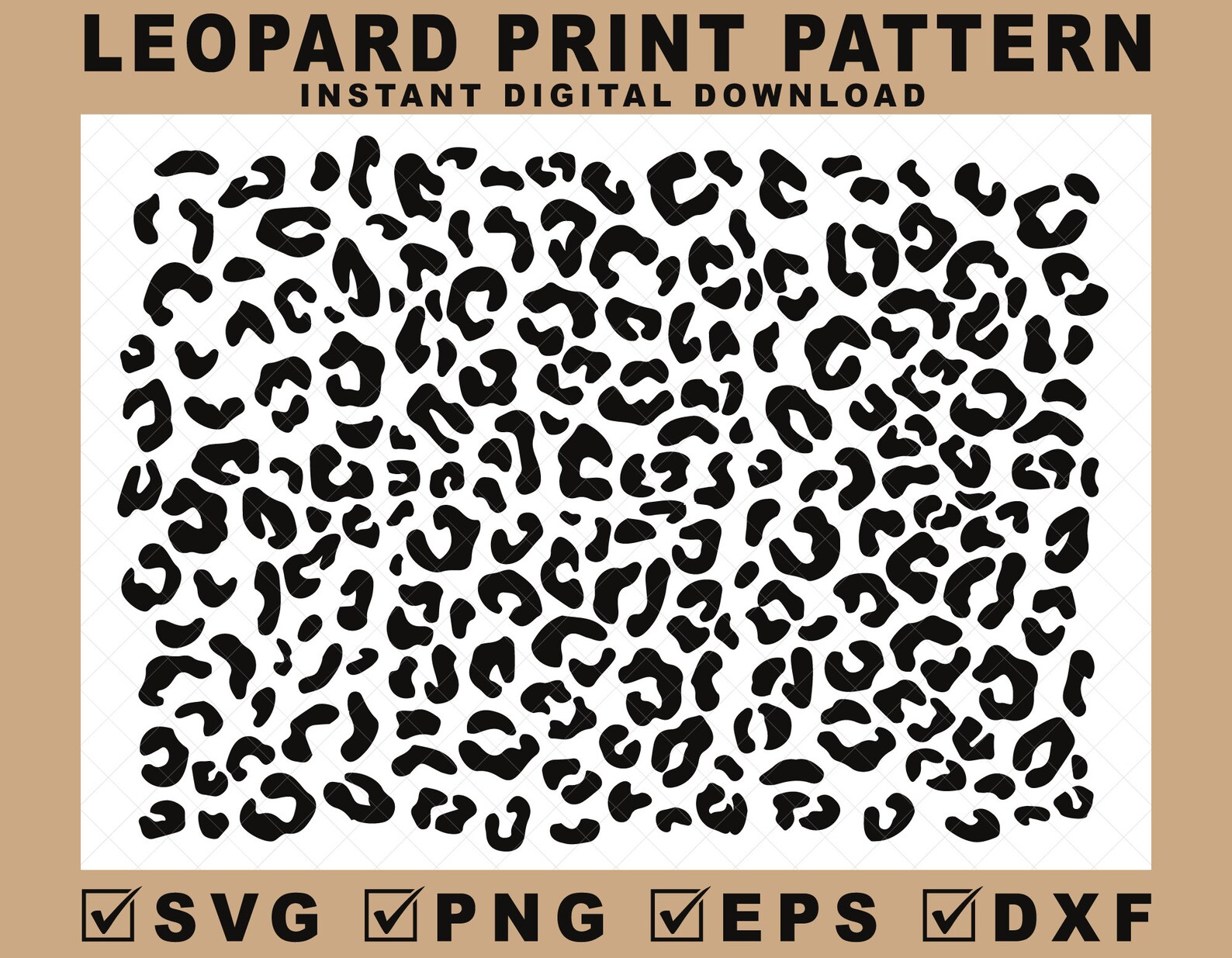 Leopard Print SVG Animal Print SVG Cut File Leopard Svg Svg - Etsy