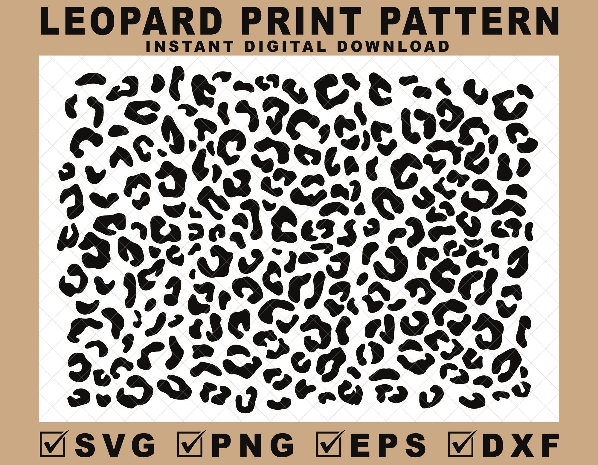 Leopard Print SVG Animal Print SVG Cut File Leopard Svg Svg - Etsy