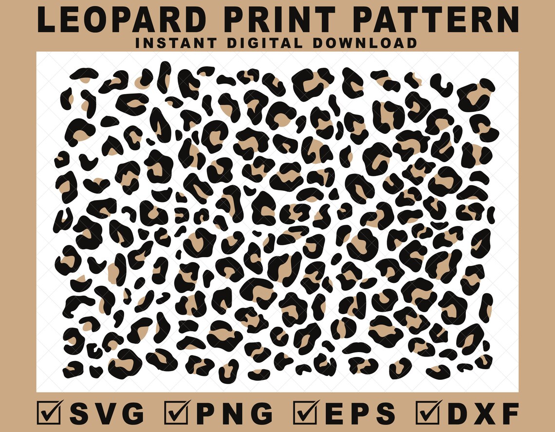 Leopard Print SVG Animal Print SVG Cut File Leopard Svg Svg - Etsy