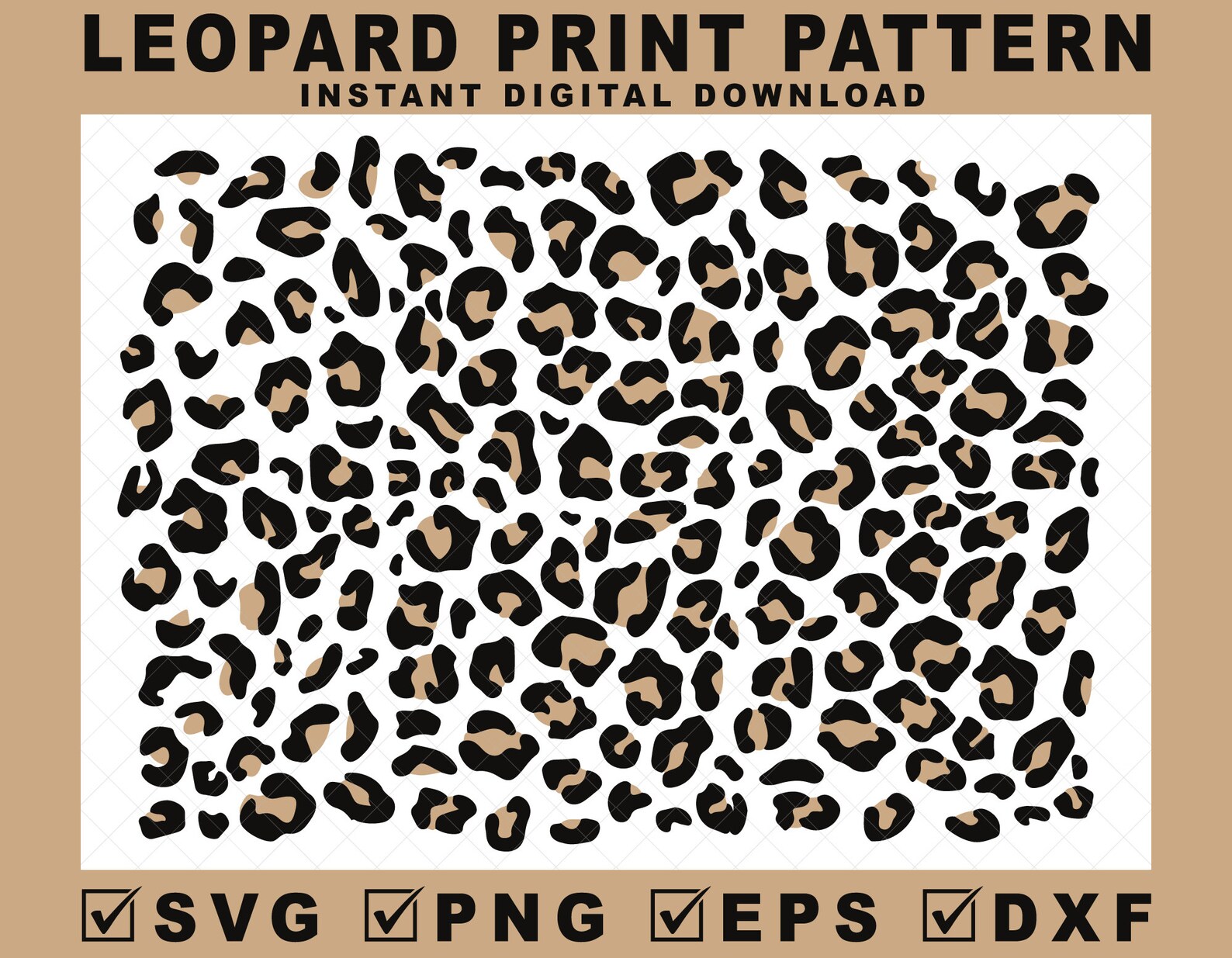 Leopard Print SVG Animal Print SVG Cut File Leopard Svg Svg - Etsy