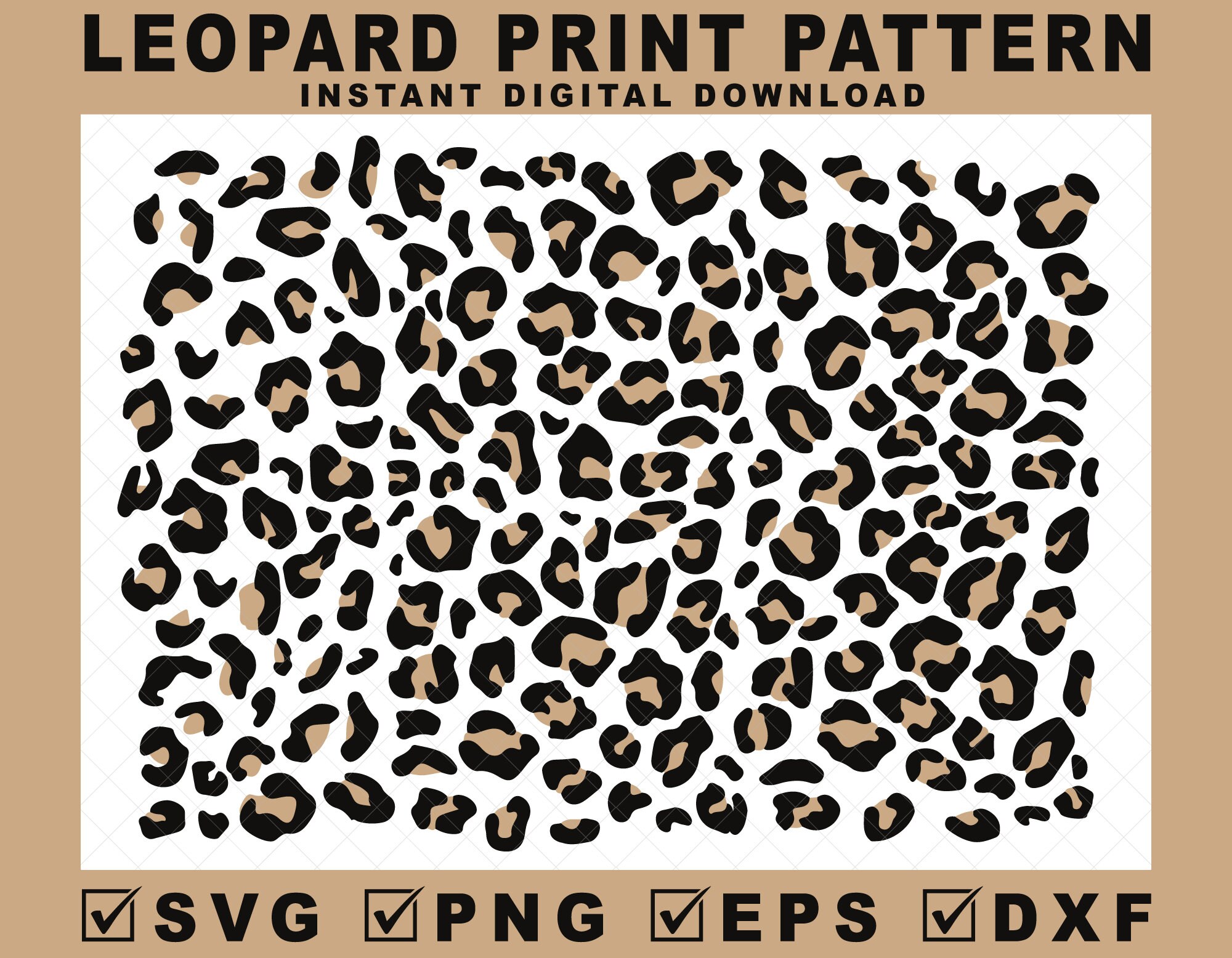Leopard Print SVG Animal Print SVG Cut File Leopard Svg Svg - Etsy