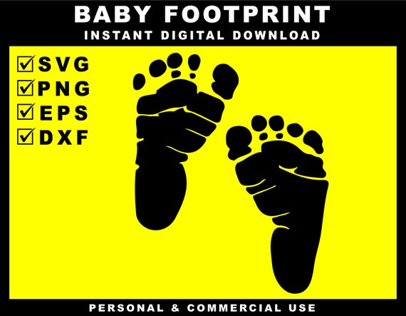 New Born Baby Feet Footprint Ready For Instant Digital | Etsy