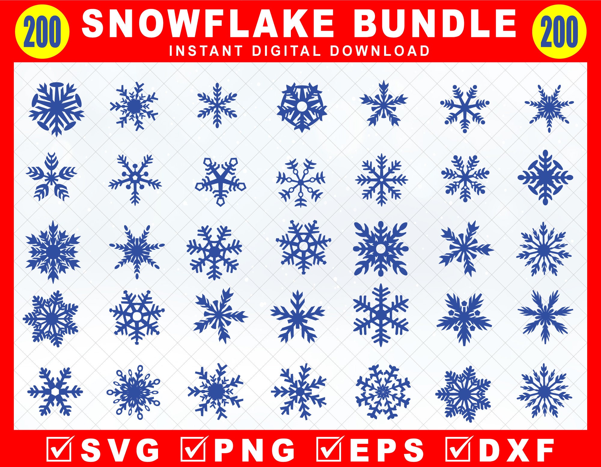 200 Snowflake Svg, Flake Winter Svg, Christmas Svg, Winter Svg ...