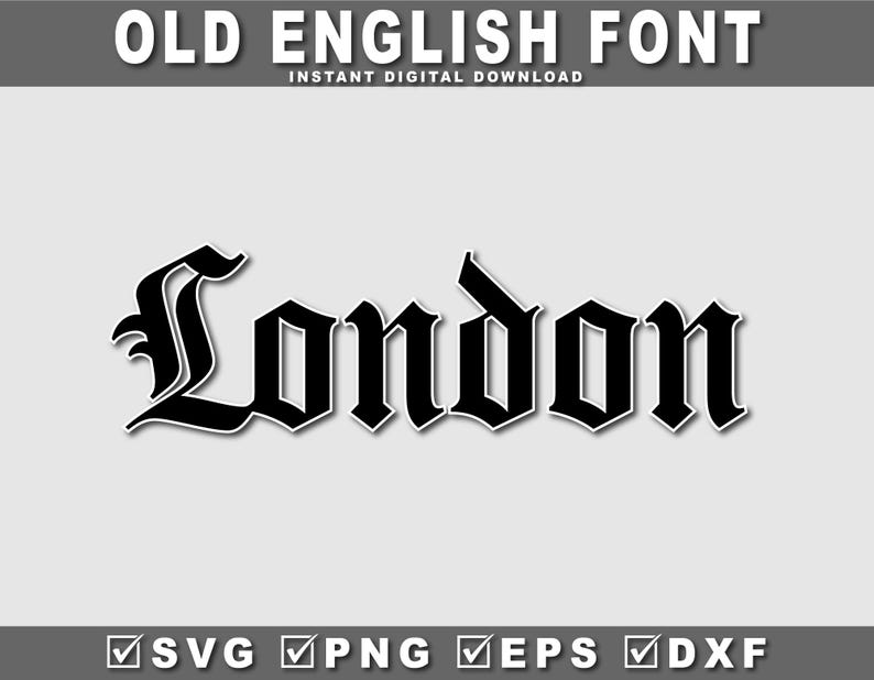 Old English Font SVG, Retro Alphabet Svg, Vintage Font Svg, Old ...