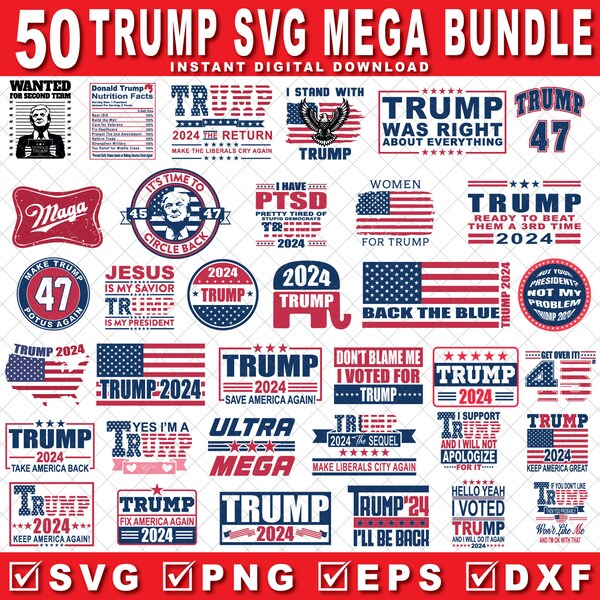 Mega Trump Png - Etsy