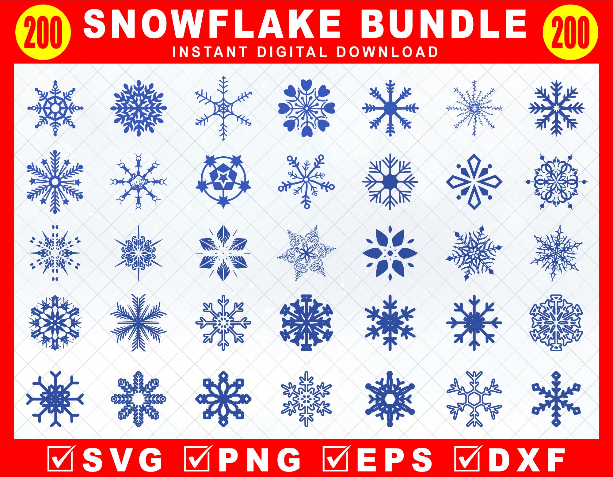 200 Snowflake Svg, Flake Winter Svg, Christmas Svg, Winter Svg ...