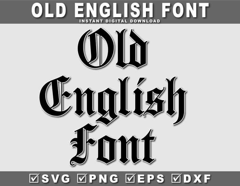 Old English Font SVG, Retro Alphabet Svg, Vintage Font Svg, Old ...