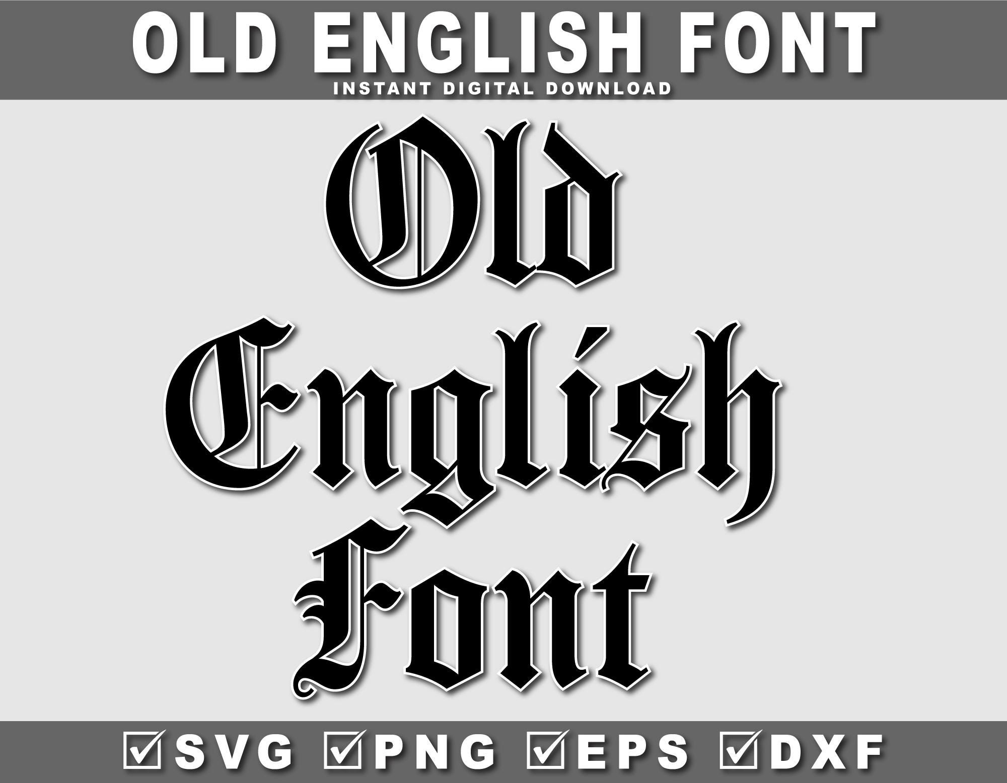 Old English Font SVG, Retro Alphabet Svg, Vintage Font Svg, Old ...