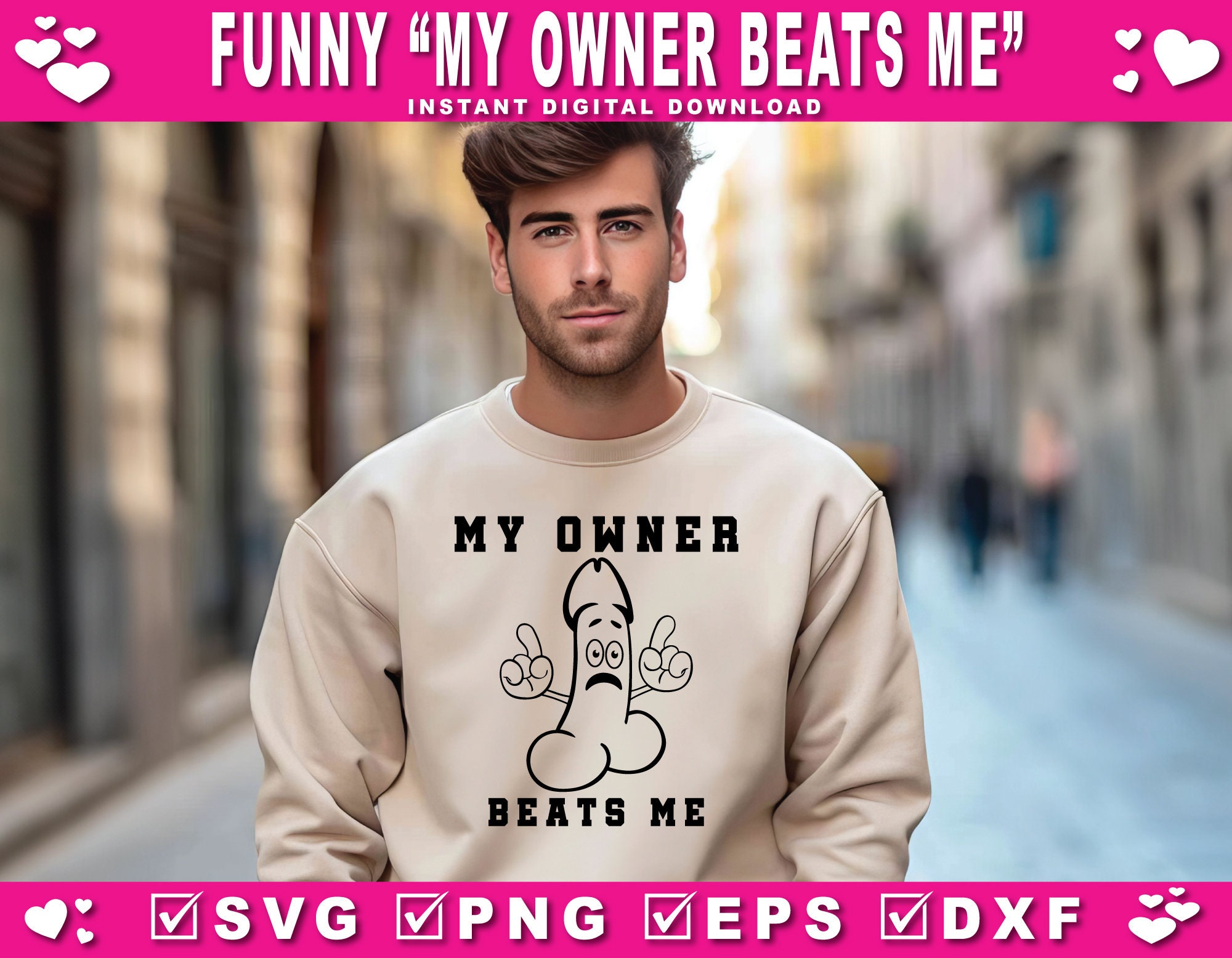 My Owner Beats Me SVG Digital Cut File for Cricut & Silhouette ...