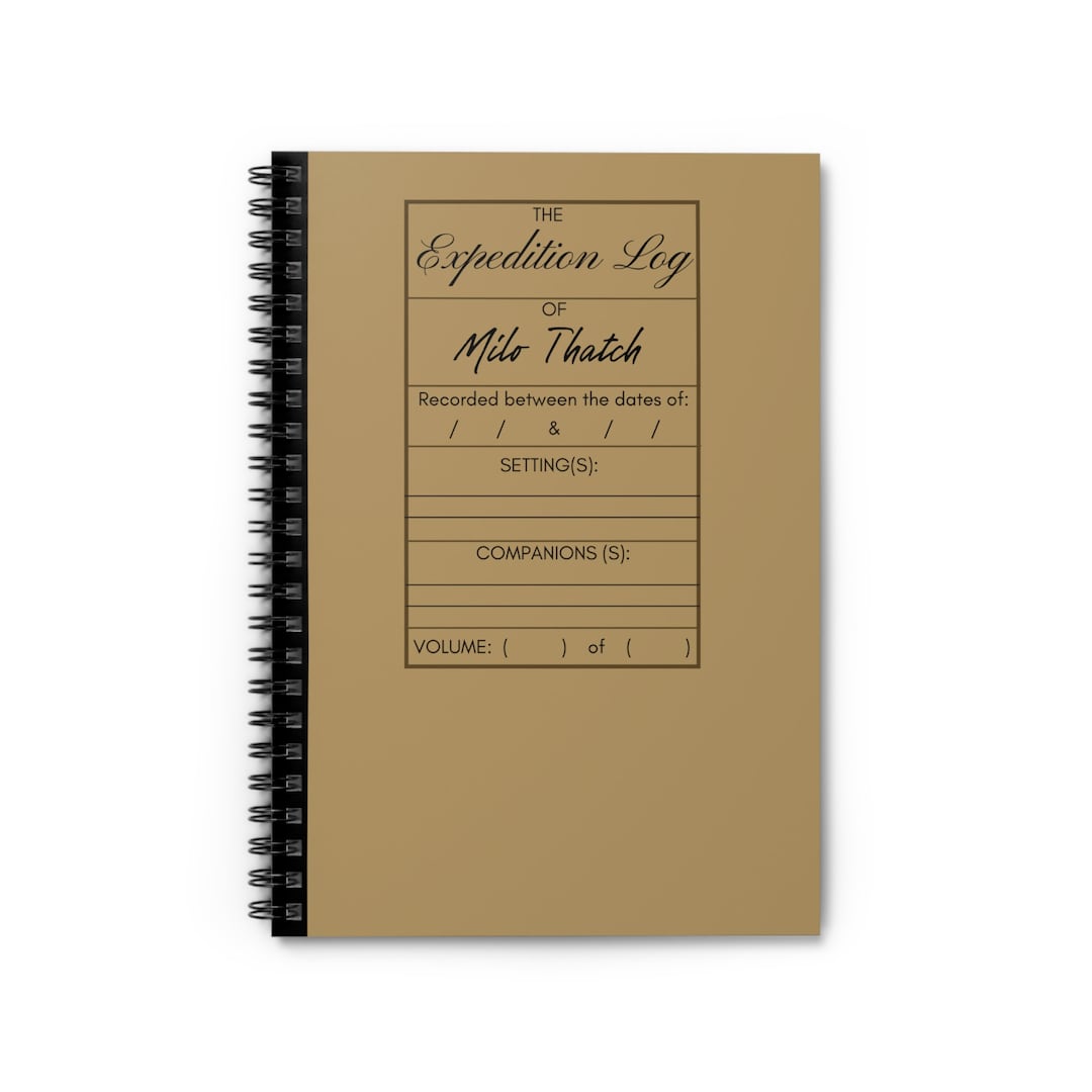The Expedition Log of Milo Thatch, Atlantis Notebook, Disney Inspired ...