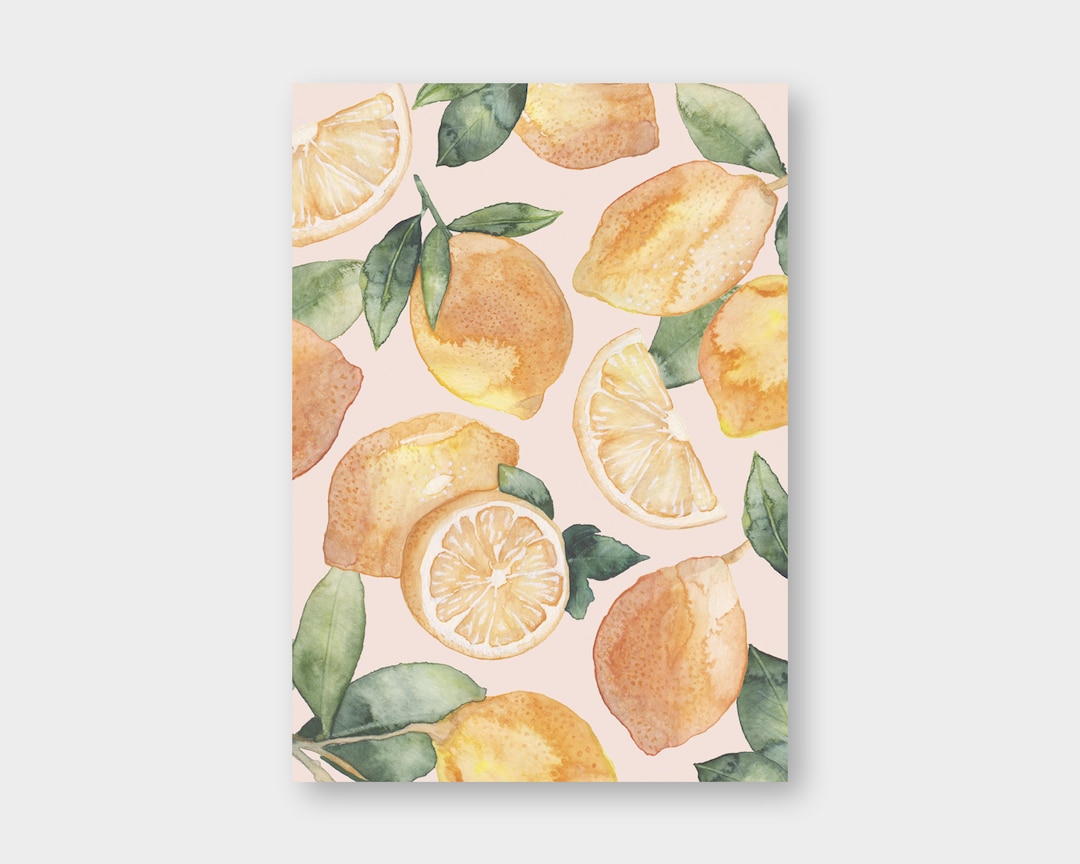 Postkarte "Zitronensalat" DIN A6 / PK_48 / Zitrone / Sommer / Karte ...
