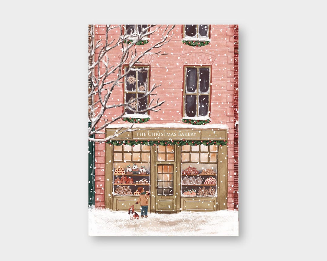 Postcard the Christmas Bakery DIN A6 / Gingerbread Shop / Nostalgia ...