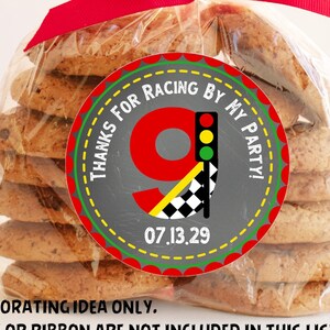 Race Car Birthday Party Sticker Labels, Personalized Racing Birthday ...