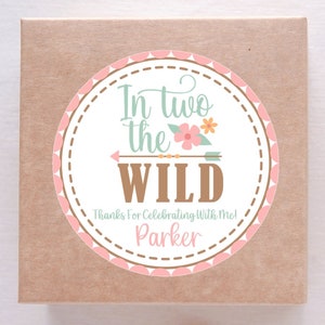 In Two the Wild Stickers or Favor Tags, 2nd Birthday Party Favor Tags ...