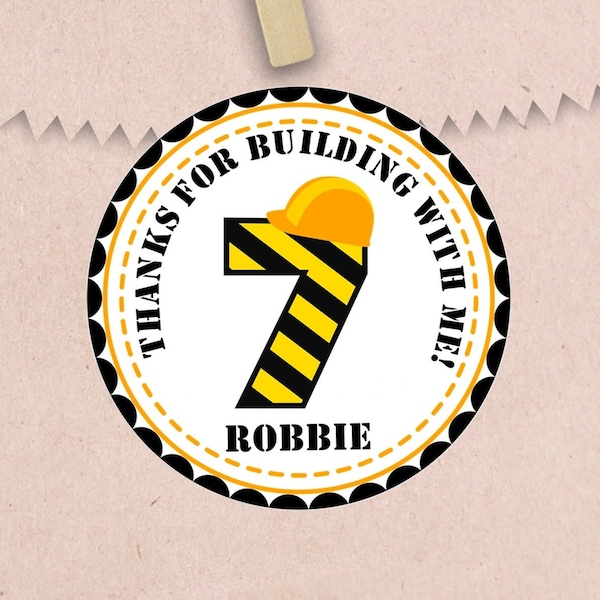 Construction Stickers - Etsy