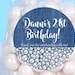 Denim & Diamonds Birthday Party Stickers or Favor Tags, Denim and ...