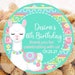 Llama Birthday Party Stickers or Favor Tags, Llama Birthday Decorations ...