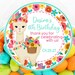 Llama Birthday Party Stickers or Favor Tags, Llama Birthday Decorations ...
