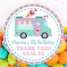 Ice Cream Birthday Party Stickers or Favor Tags, Ice Cream Party Favor ...