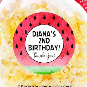 Watermelon Birthday Party Favor Tag, Watermelon Birthday Party Favor ...