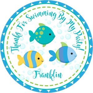 Under the Sea Birthday Party Stickers, Fish Stickers for Birthday, Sea ...