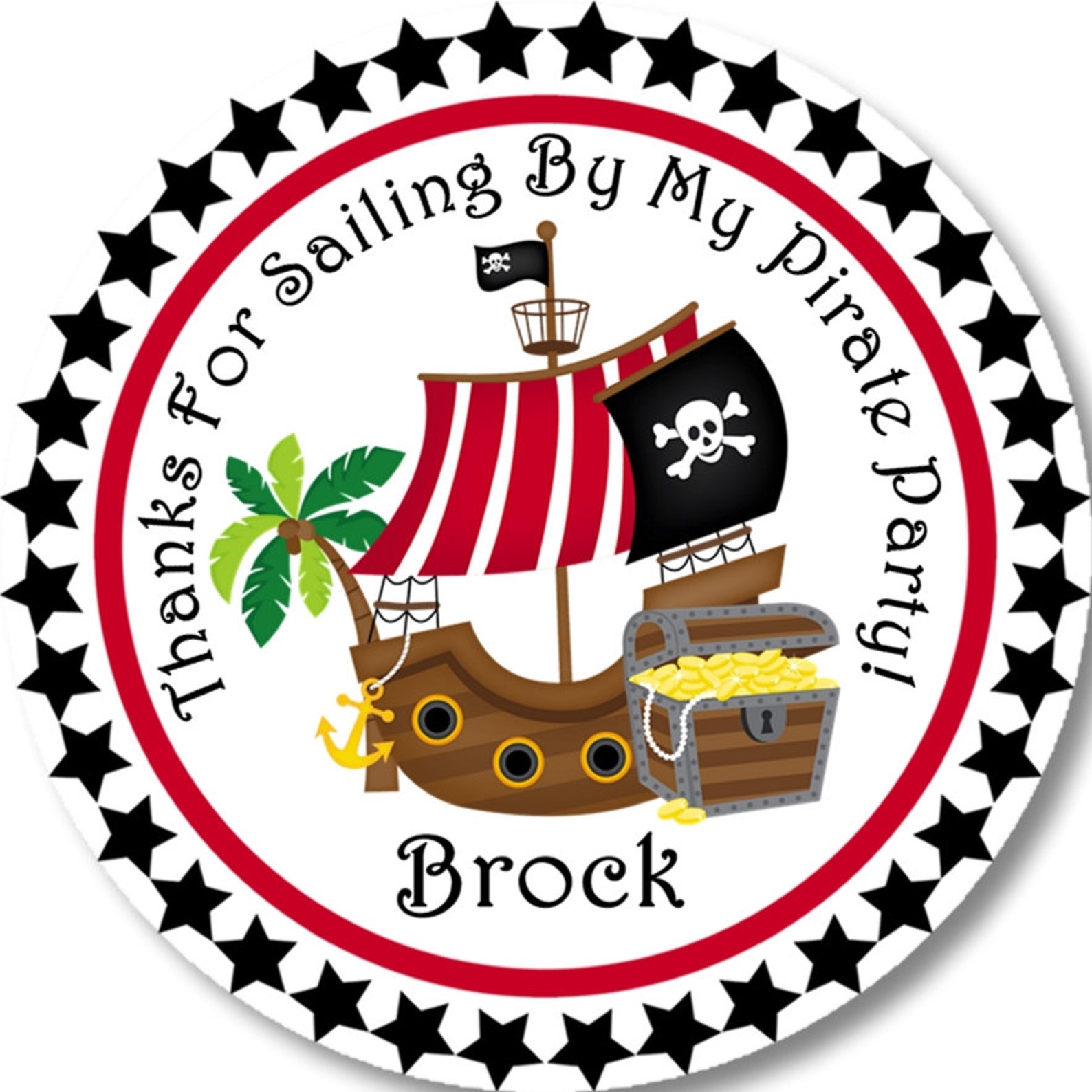 Pirate Birthday Party Sticker Labels Pirate Party Stickers - Etsy