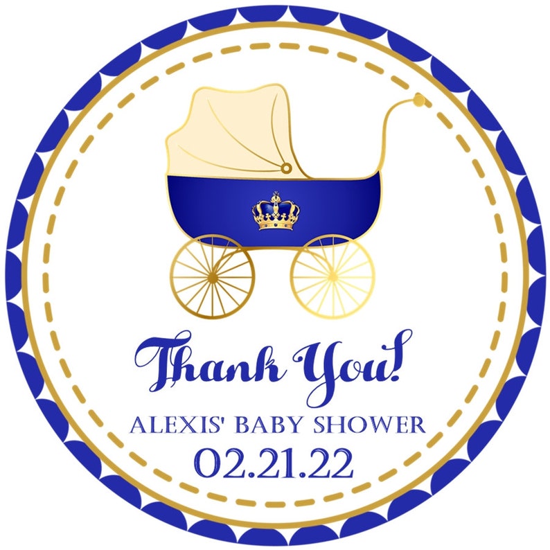 Prince Baby Shower Favor Tag, Prince Baby Shower Favor Sticker, Prince ...