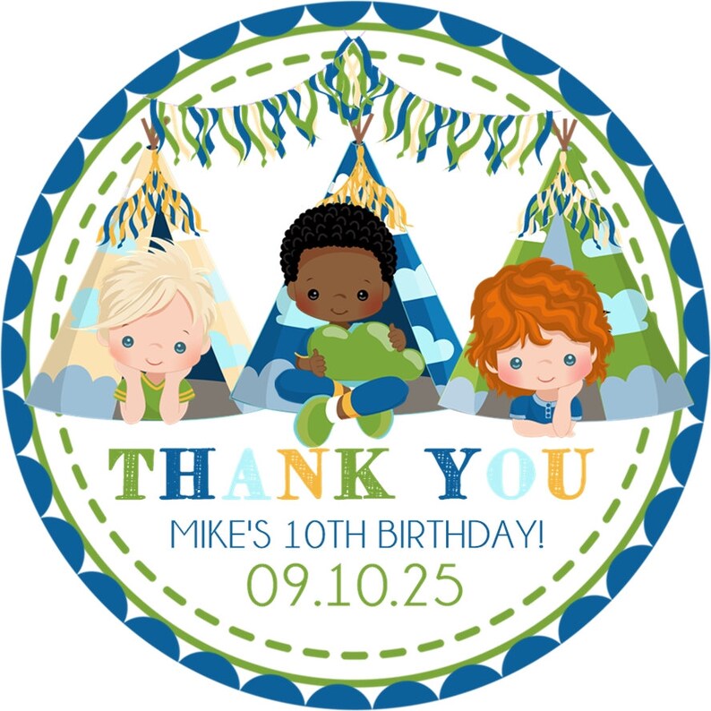 Boys Pajama Birthday Party Favor Sticker Pajama Birthday - Etsy