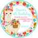 Llama Birthday Party Stickers or Favor Tags, Llama Birthday Decorations ...