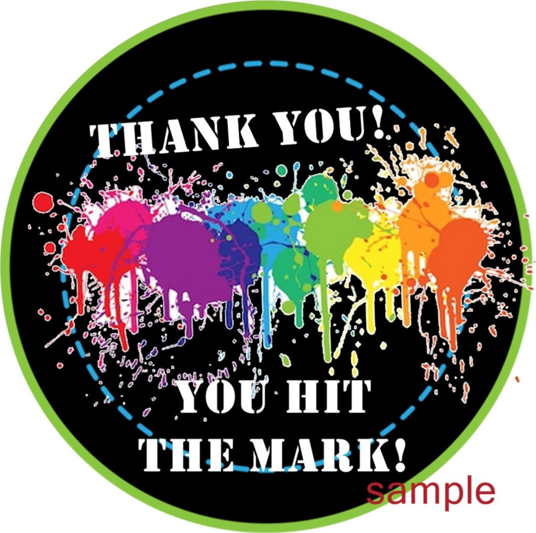 Paintball Birthday Party Labels, Paintball Party Favors, Paintball ...