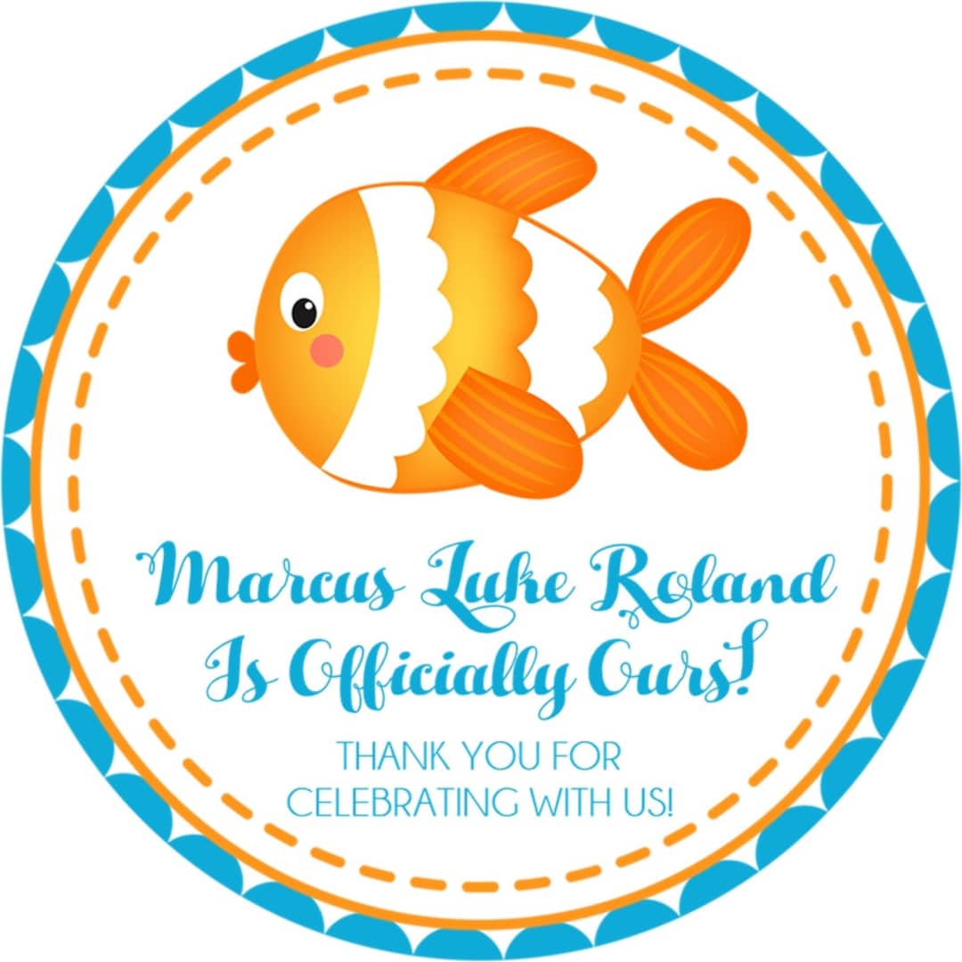 Boys Adoption Stickers, Boys Adoption Favor Tags, Blue Adoption ...