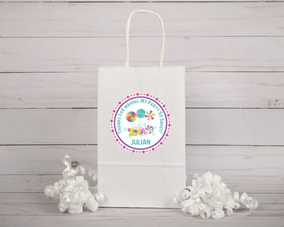 Candy Birthday Party Sticker Labels Candy Party Stickers | Etsy