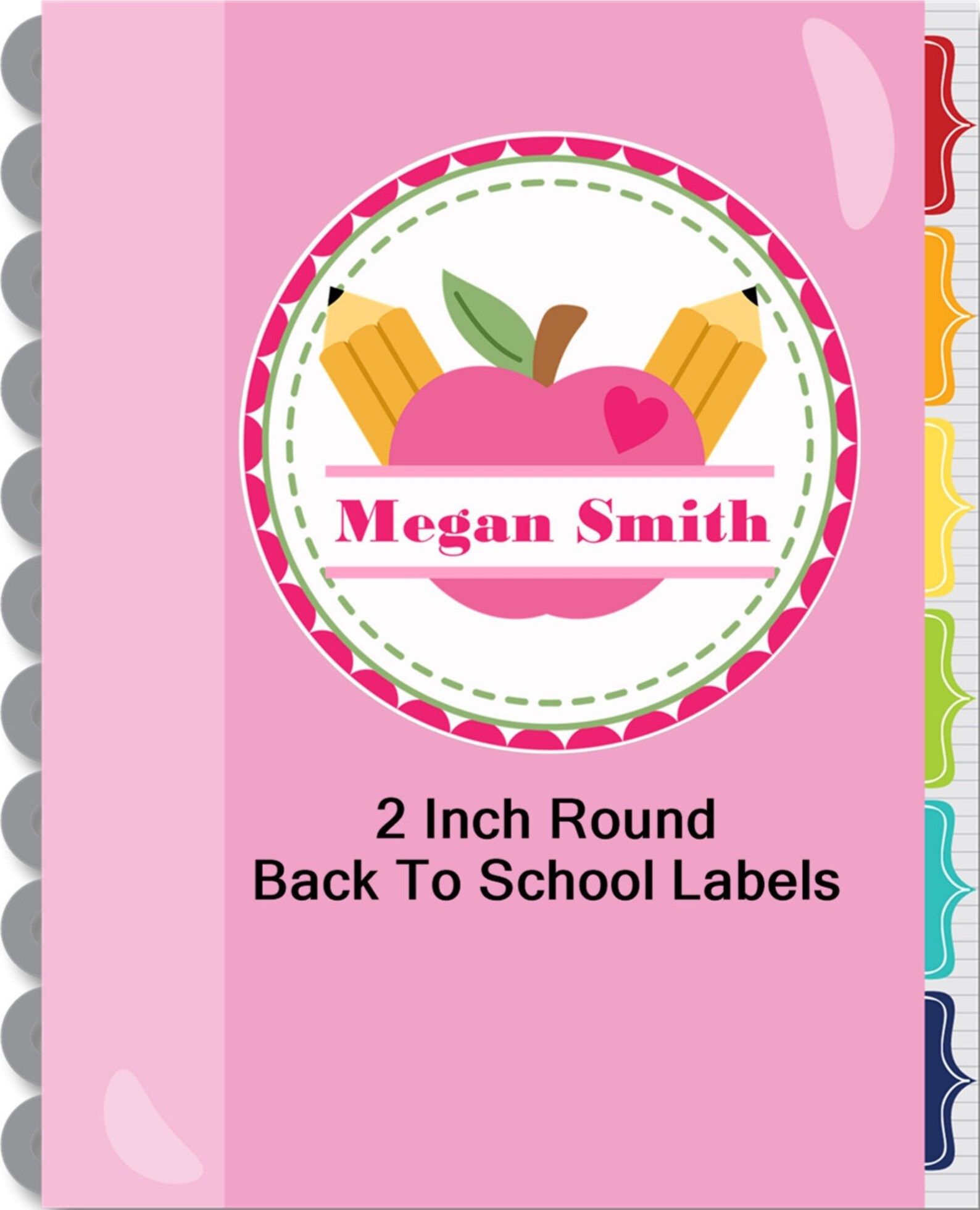 Girls Pink Back to School Sticker Labels This Belongs to - Etsy