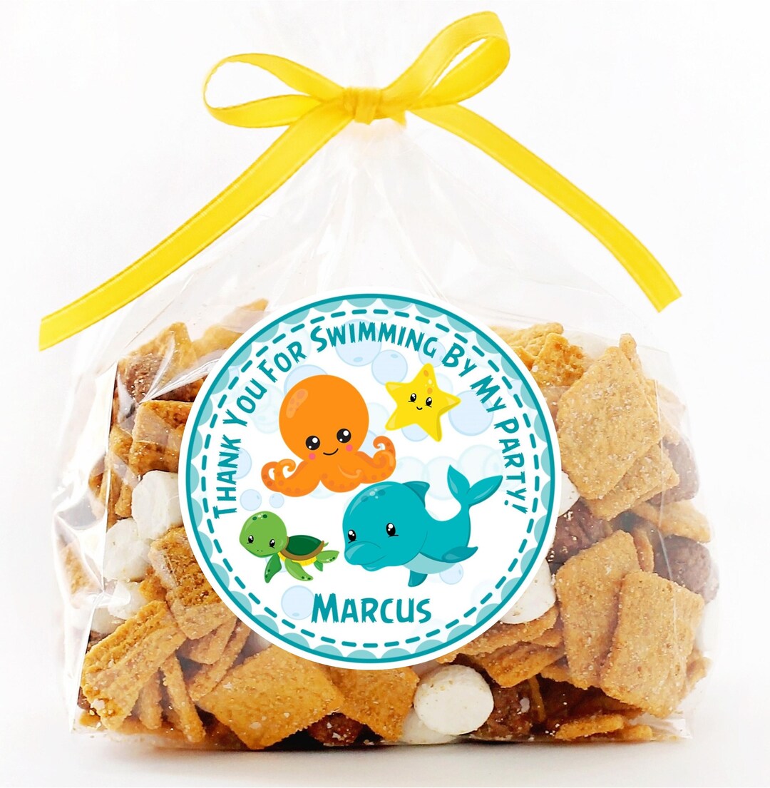 Under the Sea Birthday Party Stickers or Favor Tags, Under the Sea ...