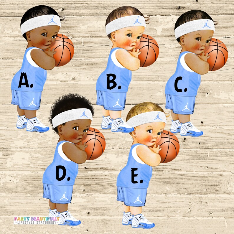 Boys Basketball Baby Shower Stickers Basketball Baby Shower - Etsy