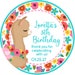 Llama Birthday Party Stickers or Favor Tags, Llama Birthday Decorations ...