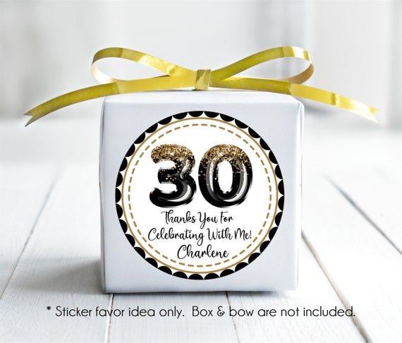Black and Gold Birthday Party Stickers Gold and Black Sweet - Etsy