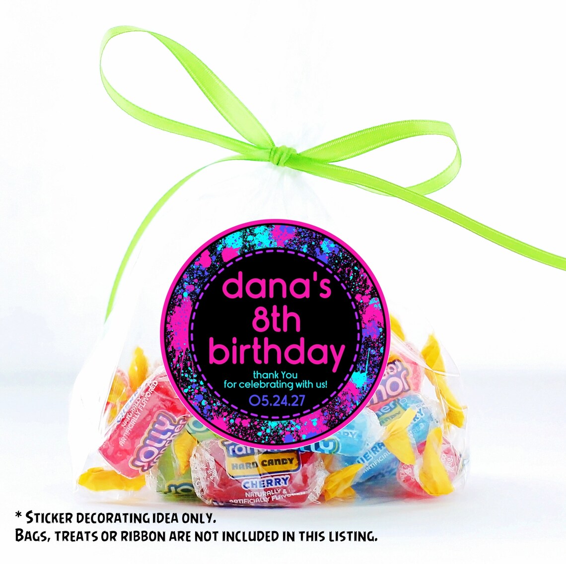 Paintball Birthday Party Stickers or Favor Tags Paintball | Etsy