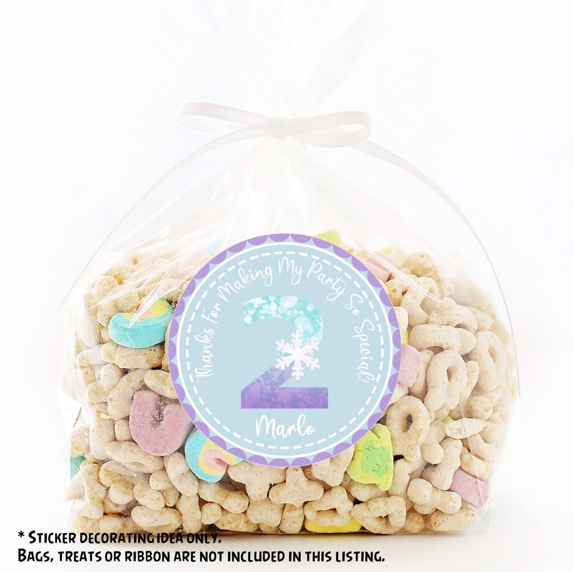 Frozen Birthday Party Sticker Labels Personalized Winter - Etsy