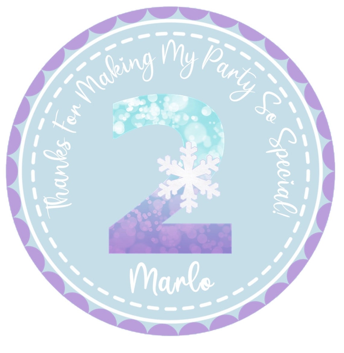 Frozen Birthday Party Sticker Labels Personalized Winter - Etsy